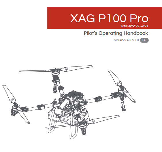 Manual: XAG P100 Pro Pilot's Operating Handbook v1.0